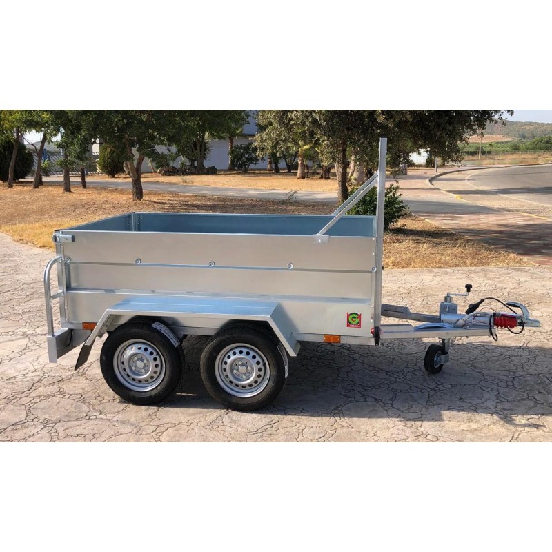 Remolque galvanizado 2 ejes CON freno