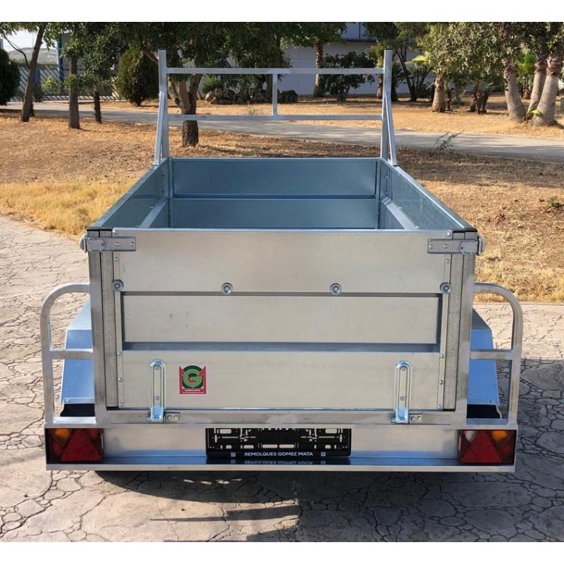 Remolque galvanizado 2 ejes CON freno