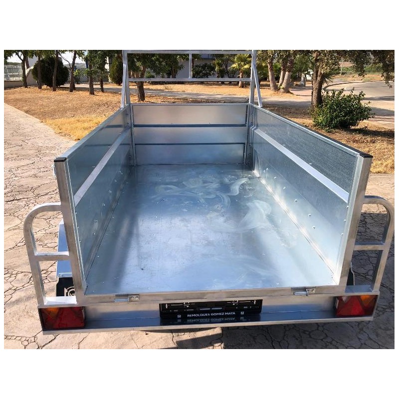 Remolque galvanizado 2 ejes CON freno