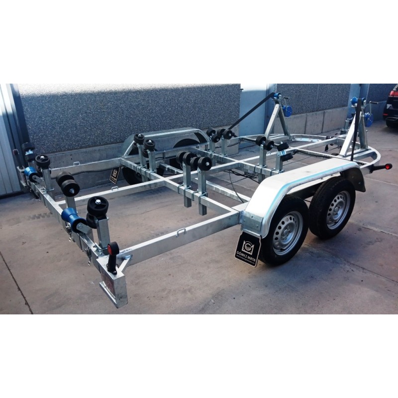 Remolque de dos ejes para dos motos de agua